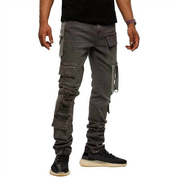 SI TU VEUX | Jeans | New Si Tu Veux Mens Gunner Cargo Jean In Steel ...